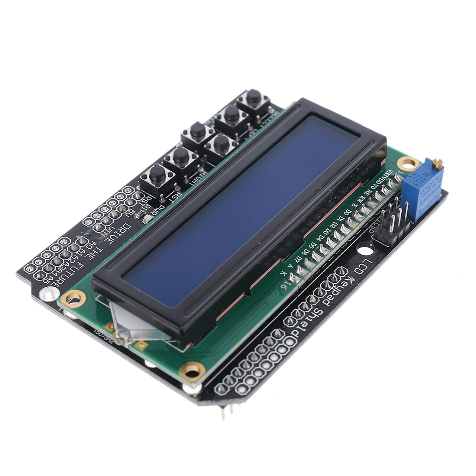 LCD 1602 16x2 Keypad Shield Board Blue Backlight for Robot | Fruugo UK