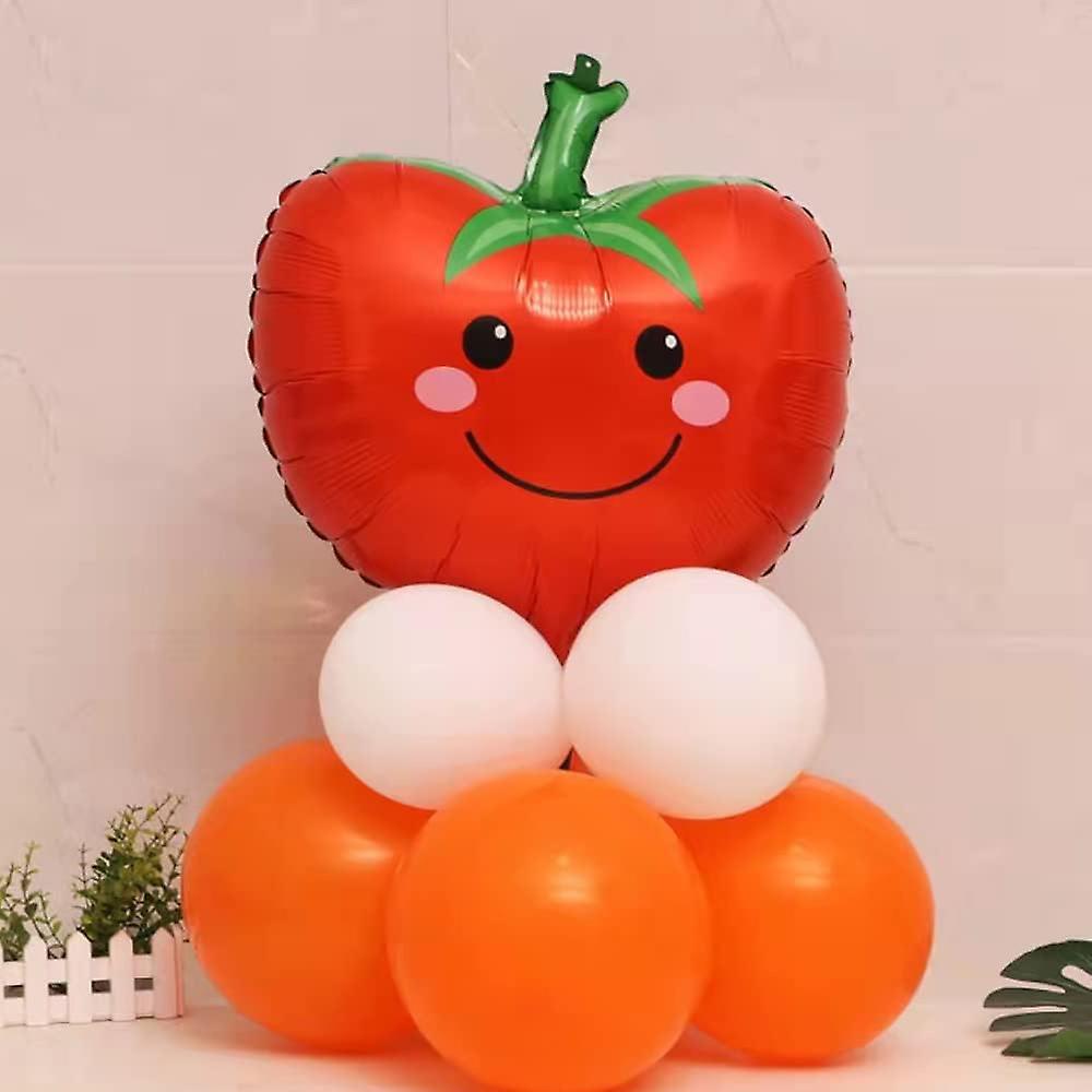 Tomato Balloons Vegetables Tomato Foil Mylar Balloons For Baby Shower ...