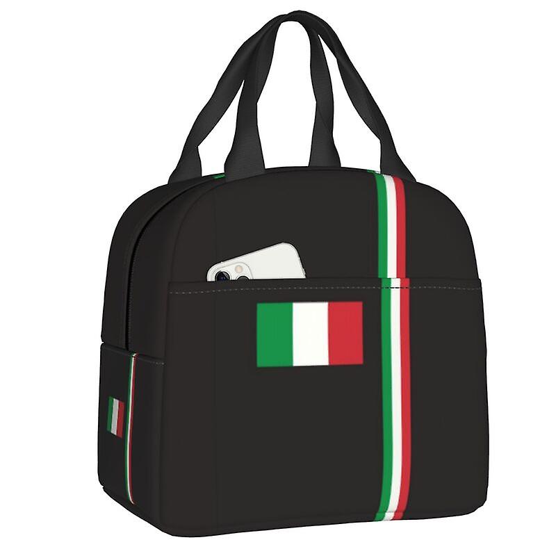 Vintage Italy Flag Car Insulated Lunch Bag Italian Pride Cooler Thermal ...