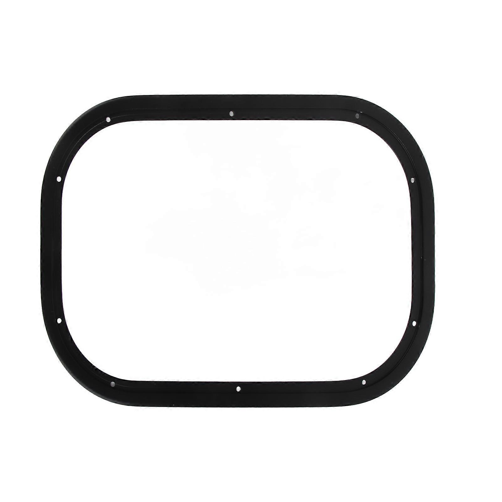 Fixed RV Window 450 X 300mm Aluminium Alloy Waterproof Black Round ...