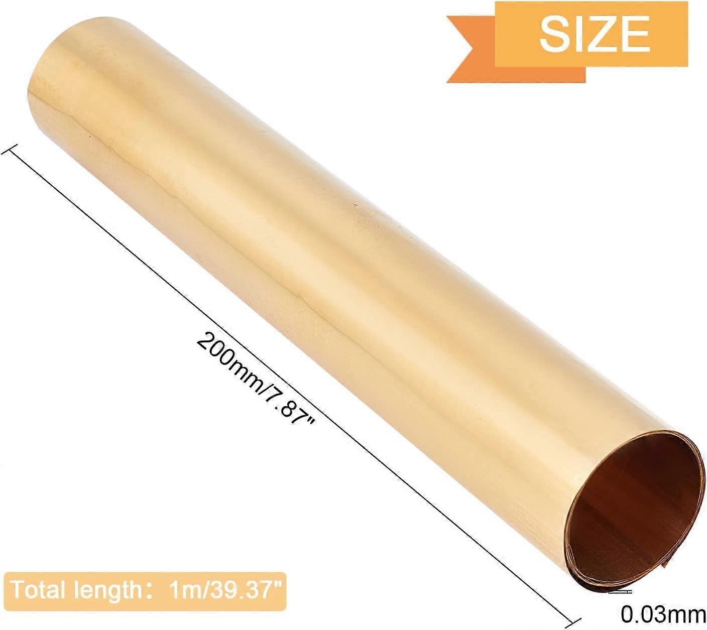 0.03mm Copper Roll Weather Proof Brass Sheet Copper Foil Gold Color ...