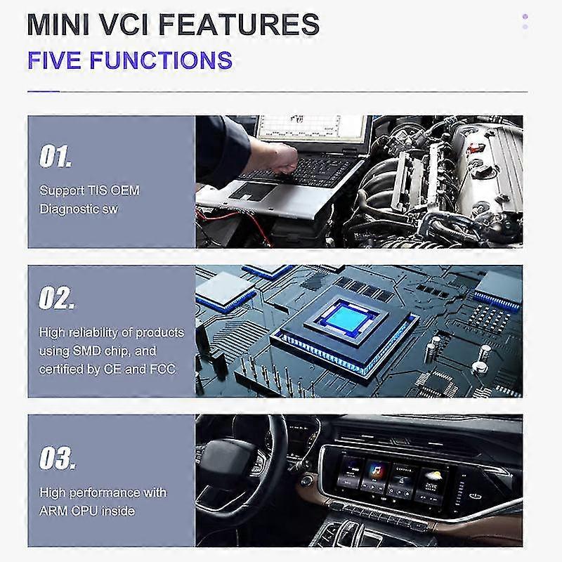 Mini vci for toyota tis techstream v16.20.023 minivci ftdi for j2534 ...