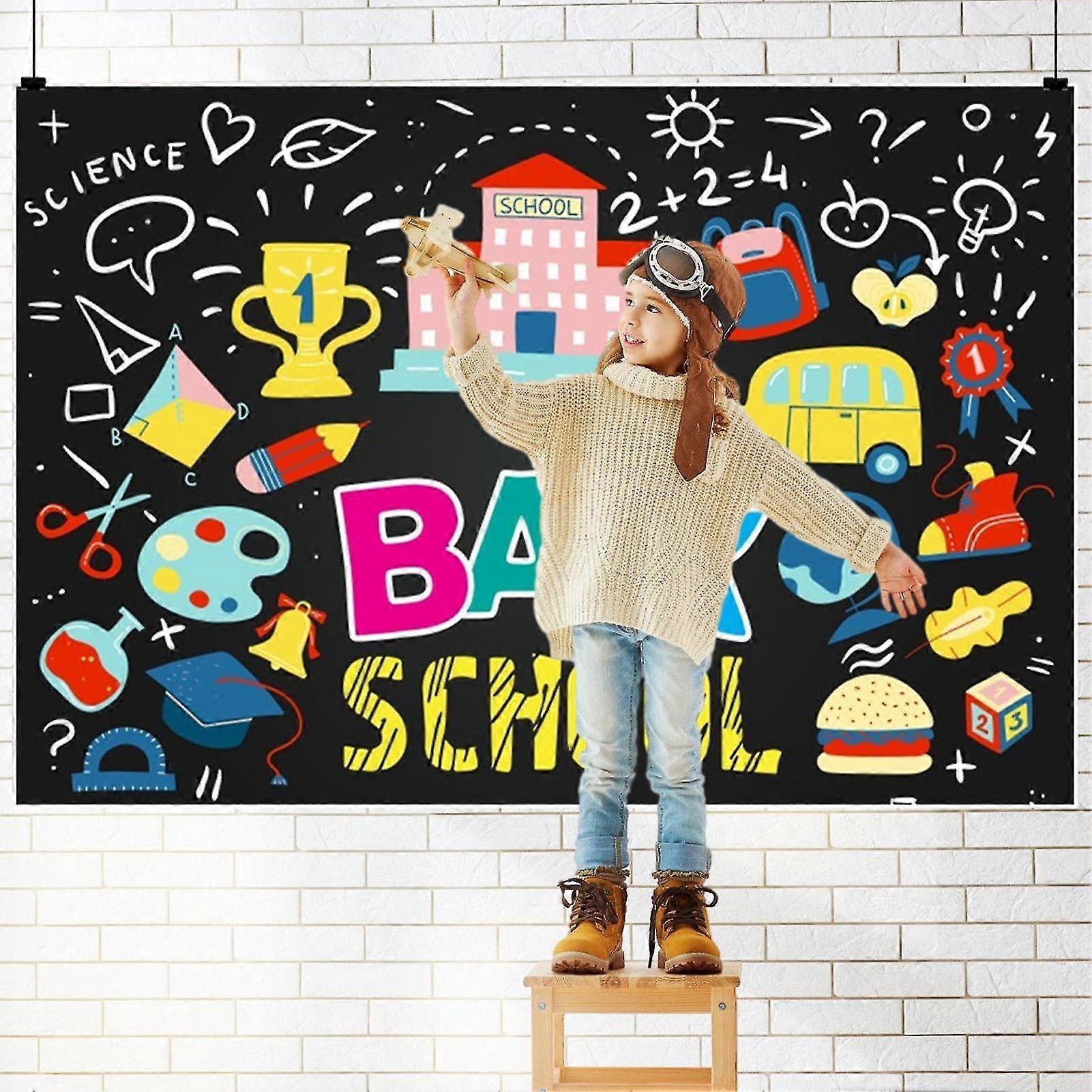 Back To School Decorations For Classroom - Welcome Back Backdrop Banner ...