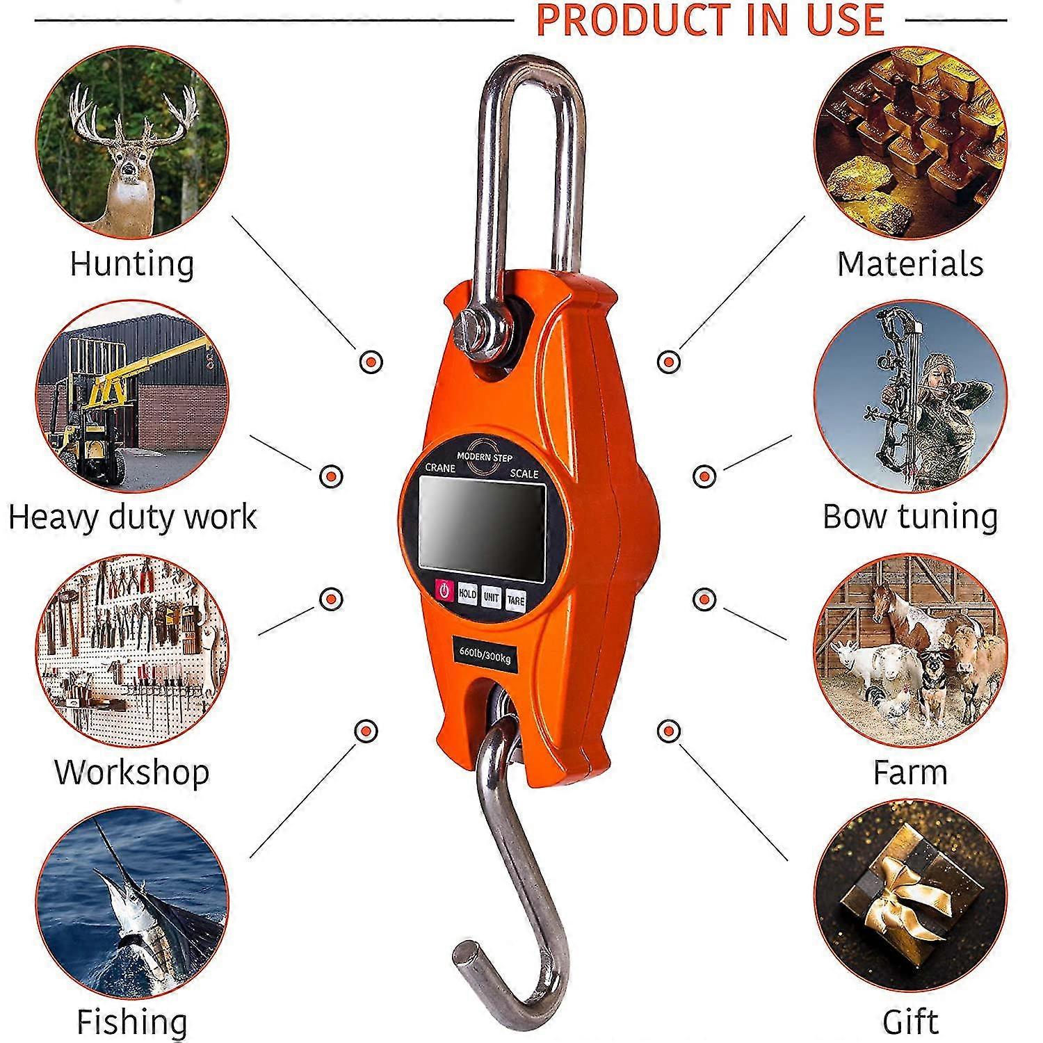 300kg Hanging Scale For Farm, Hunting, Weight, Large Fish, Entrance ...