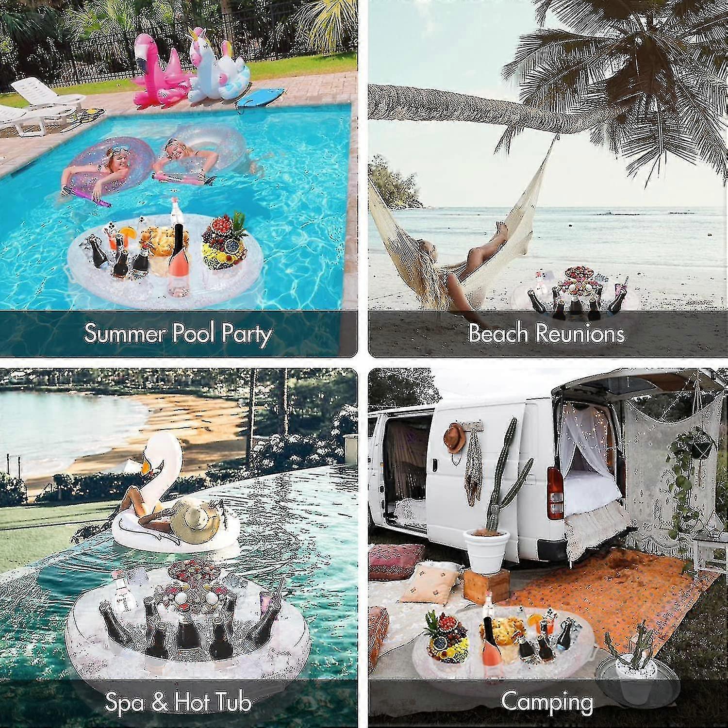 Inflatable Pool Drink Holder, Inflatable Drink Holder With 8 Holes ...