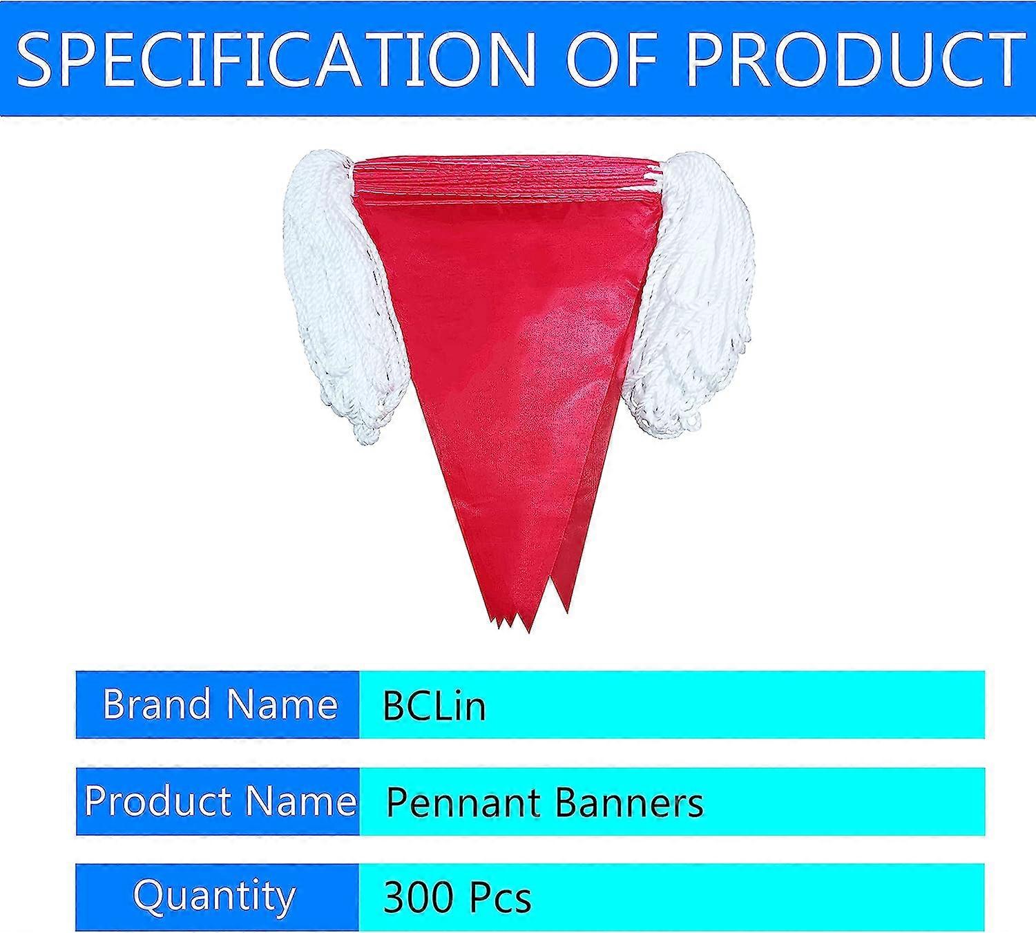 329 Ft Solid Yellow Pennant Banners Flags String DIY Bunting with Blank ...