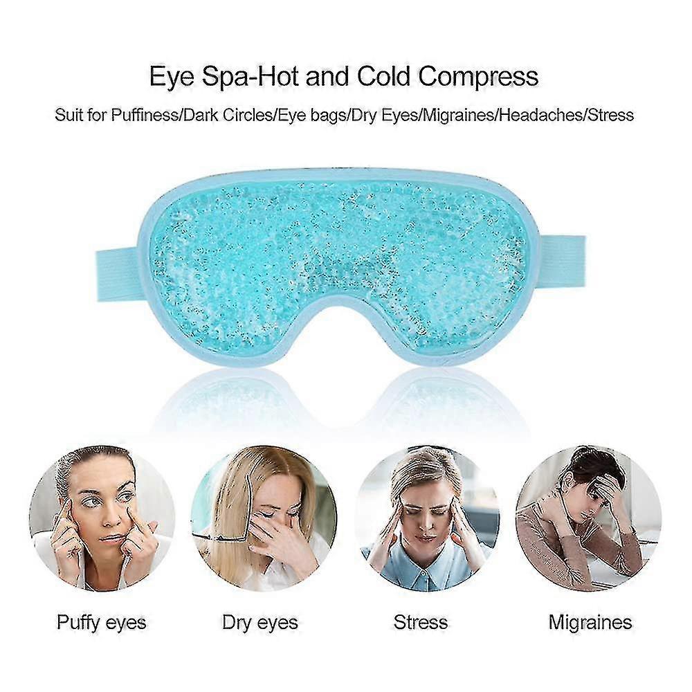 Reusable Gel Bead Eye Mask For Hot Cold Therapy, Cold Face Eye Mask For ...