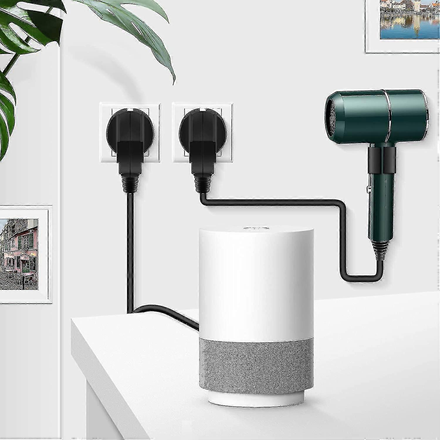 Schuko Plug Angled Plug 3 Pieces, Earthing Contact Plug With Anti-kink ...