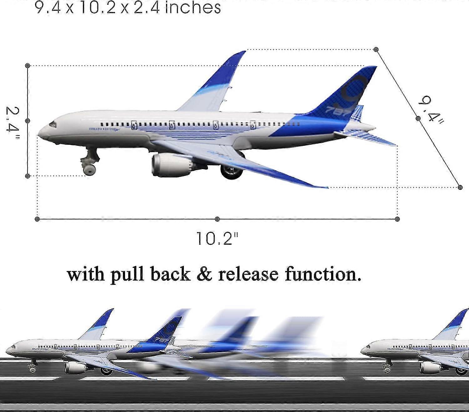 Airplane Toys Bump And Go Airlines Die Cast Metal Model Plane Toy With ...