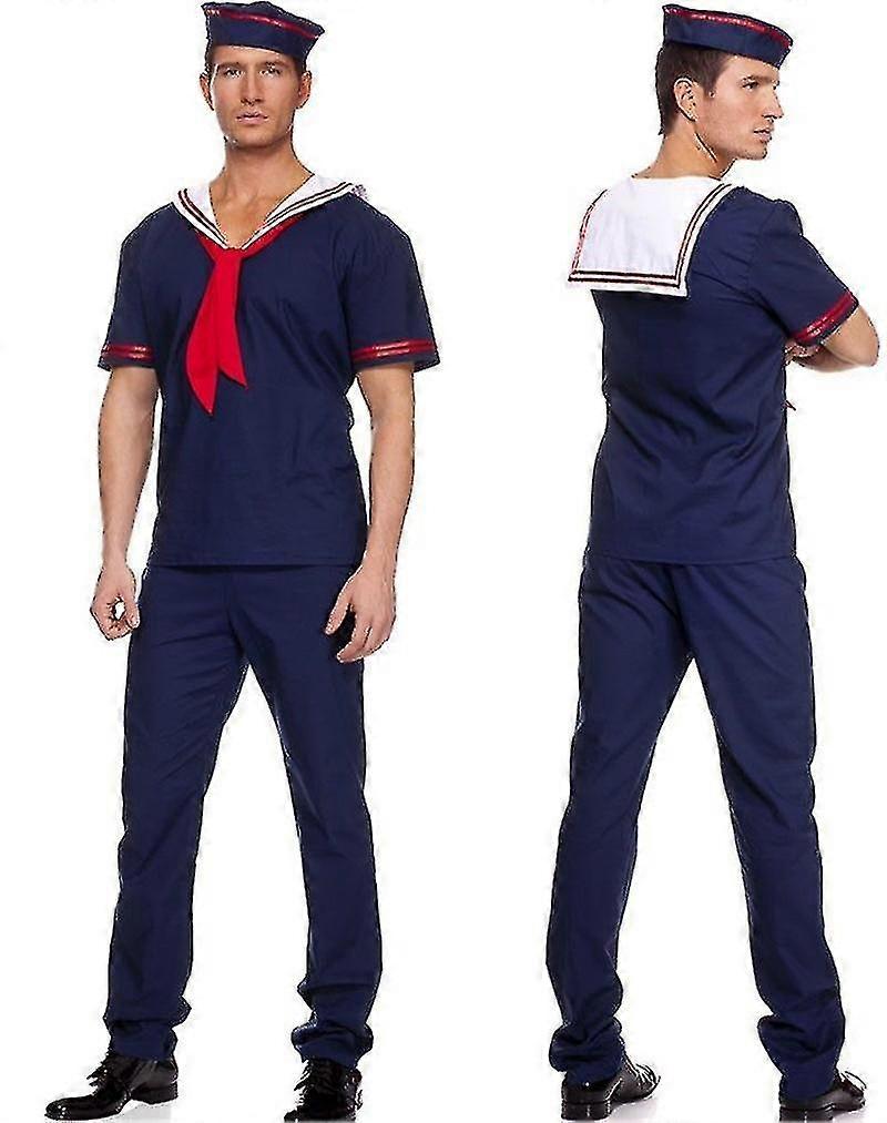 Sailor Marine Military Seaman Uniform Mens Costume | Fruugo UK