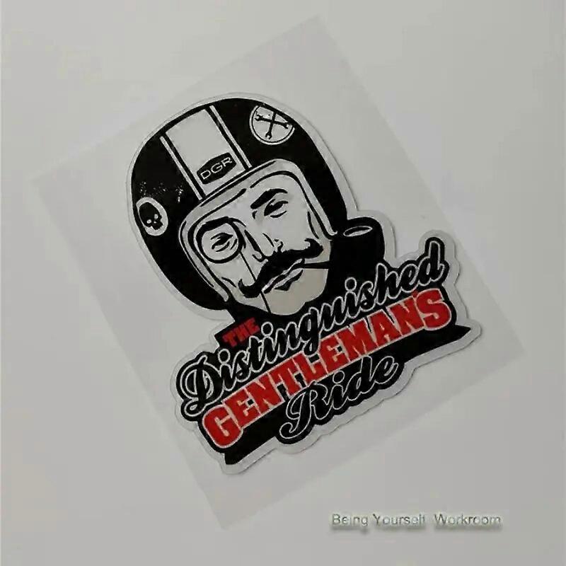 Retro the Distinguished Gentleman's Ride cafe rider stickers motorcycle ...