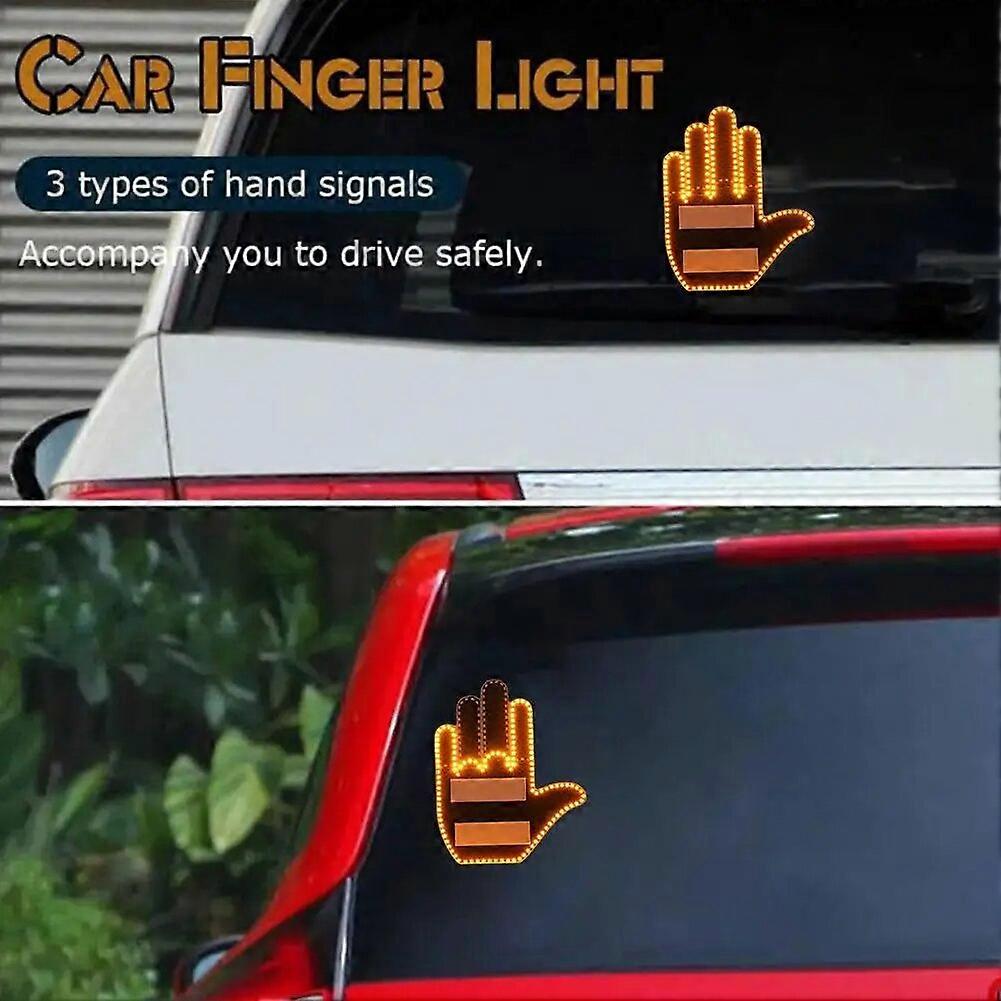 Funny Car Finger Light With Remote Road Rage Signs Gesture LED Middle ...