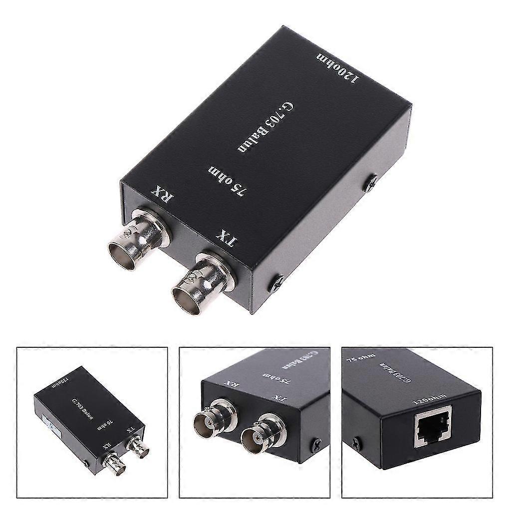 G703 Coaxial Bnc To Rj45 75ohm Copper Shaft To 120ohm Signal Conversion ...