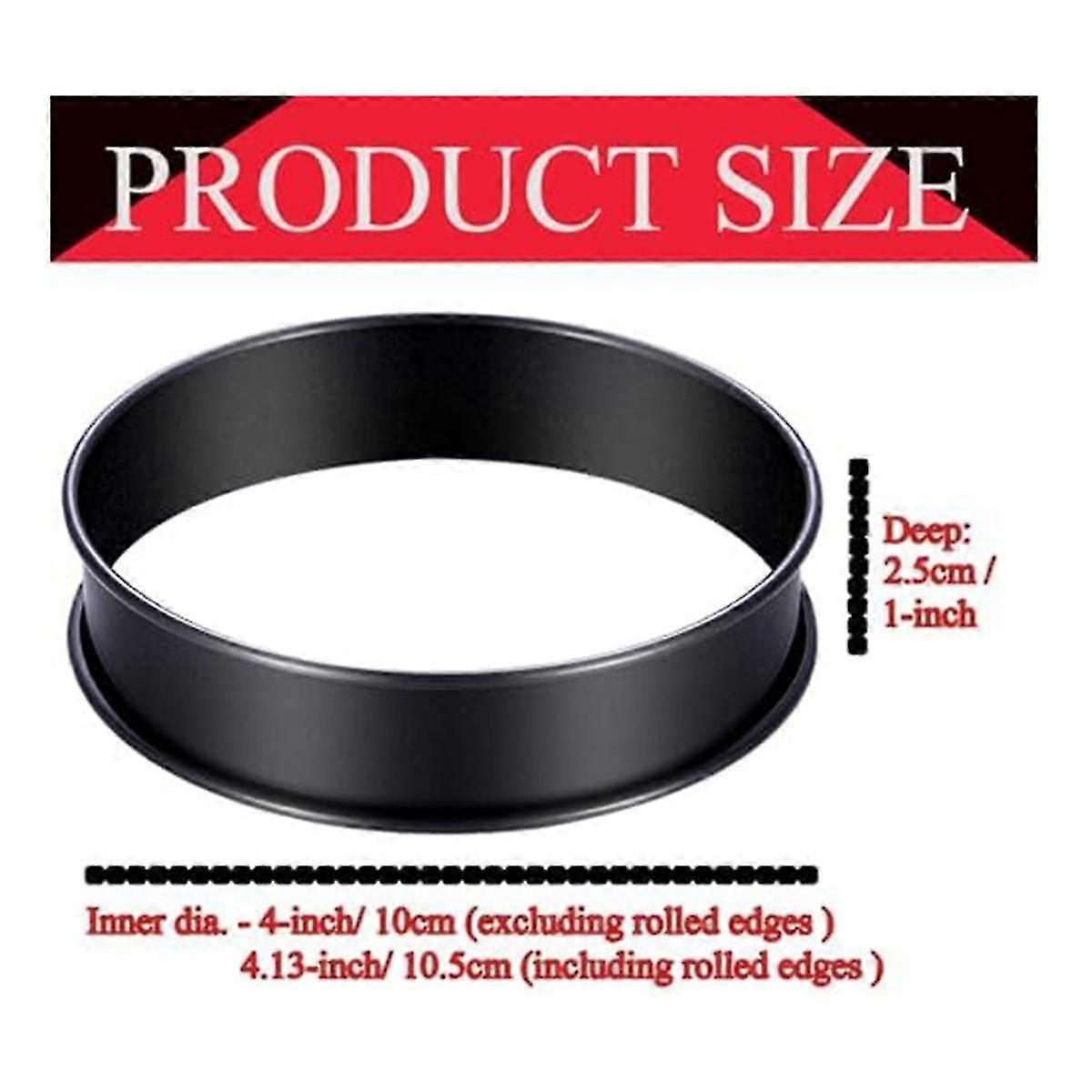 8Pack Crumpet Rings NONSTICK English Muffin Rings 4 Inch - Stainless ...