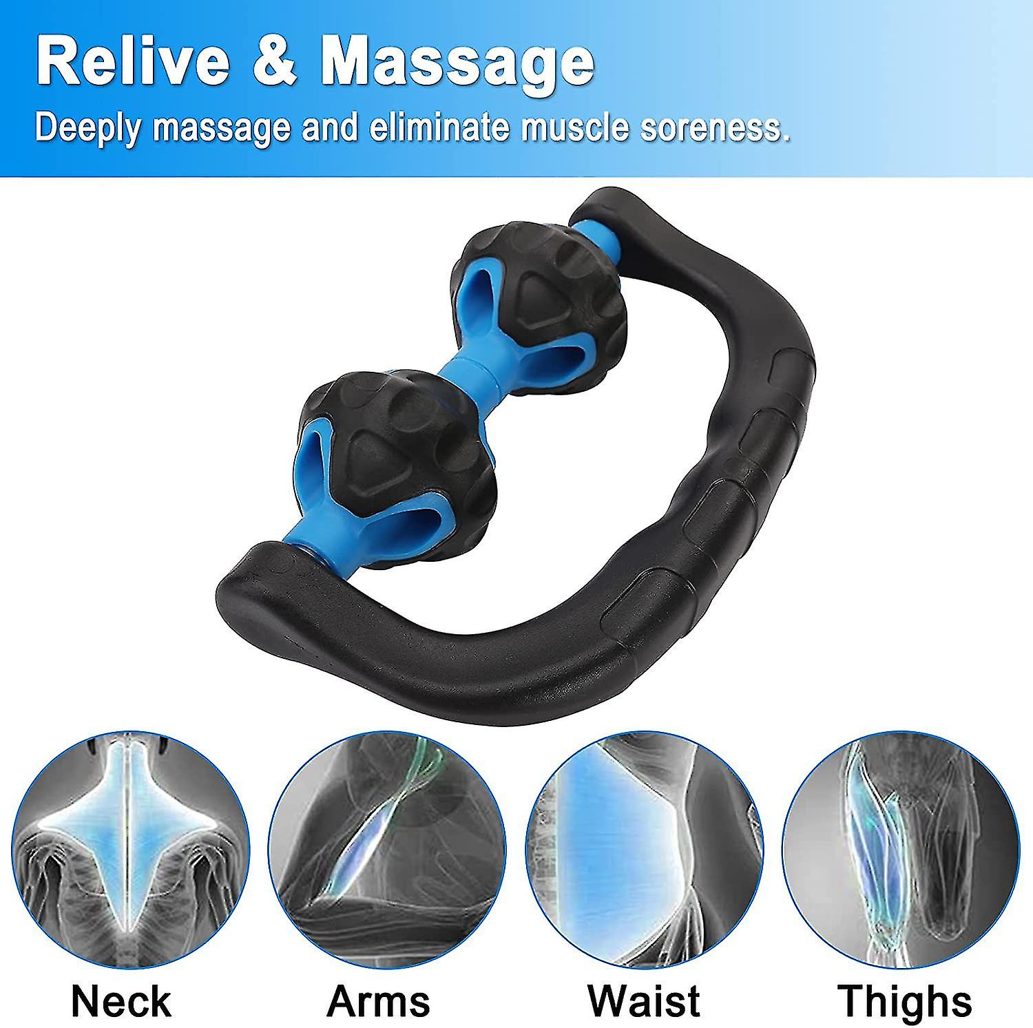 Manual Muscle Roller, Muscle Roller For Legs, Arms, Elbow And Back ...