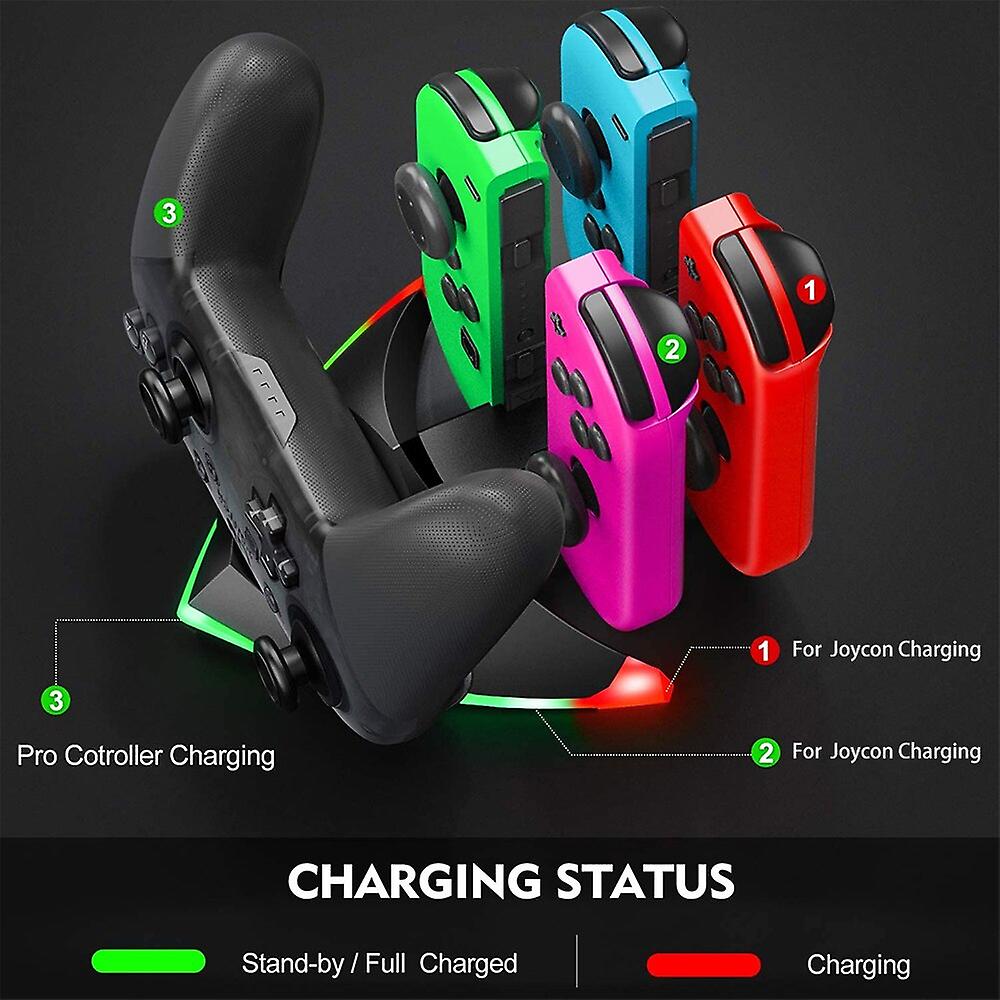 5 In 1 controller charging dock stand for nintend switch ns pro for 4 ...