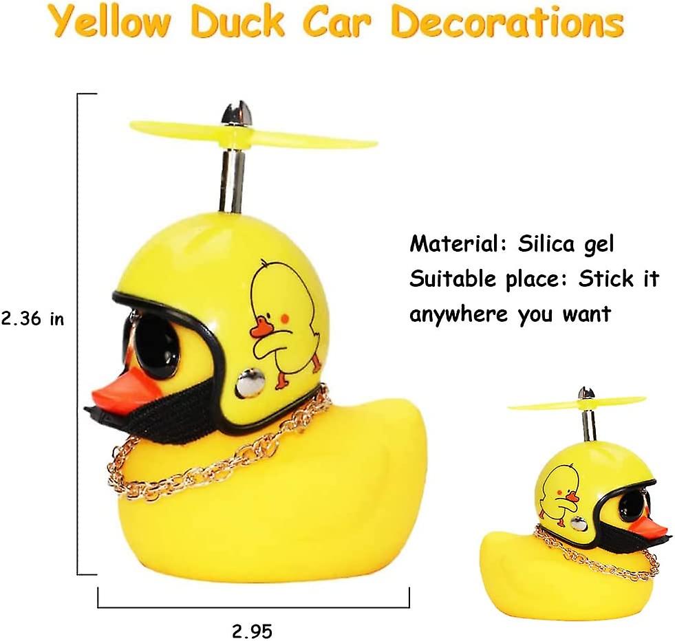 4 Pcs Duck Bike Bell Novelty Helmet Yellow Duck Bike Bell Cute Rubber ...