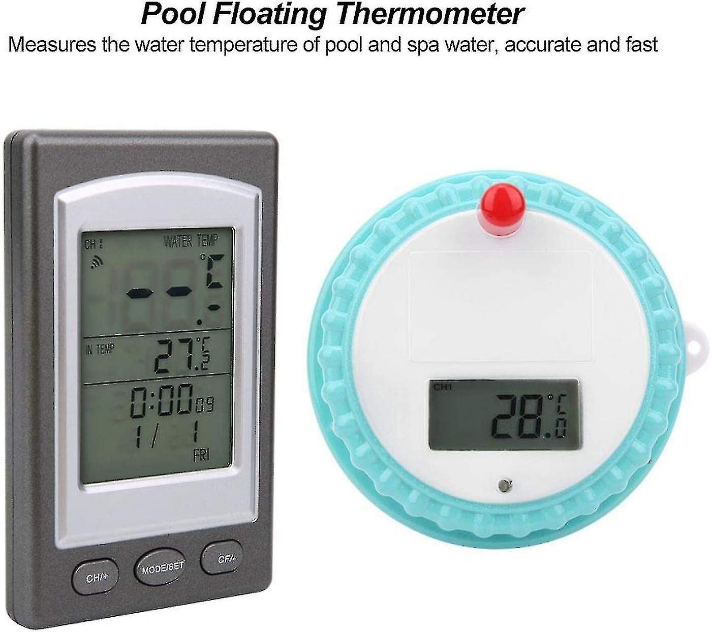 Wireless Digital Swimming Pool Floating Thermometer Water Temperature ...