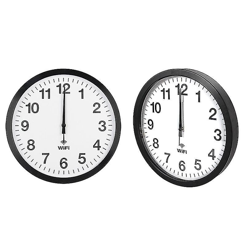 Automatic Time Synchronization Wifi Wall Clock, Size:12 Inch | Fruugo UK