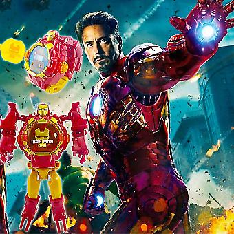 Superhero Creative Robot Transformer Kids Glowing Watch Boys Digital ...