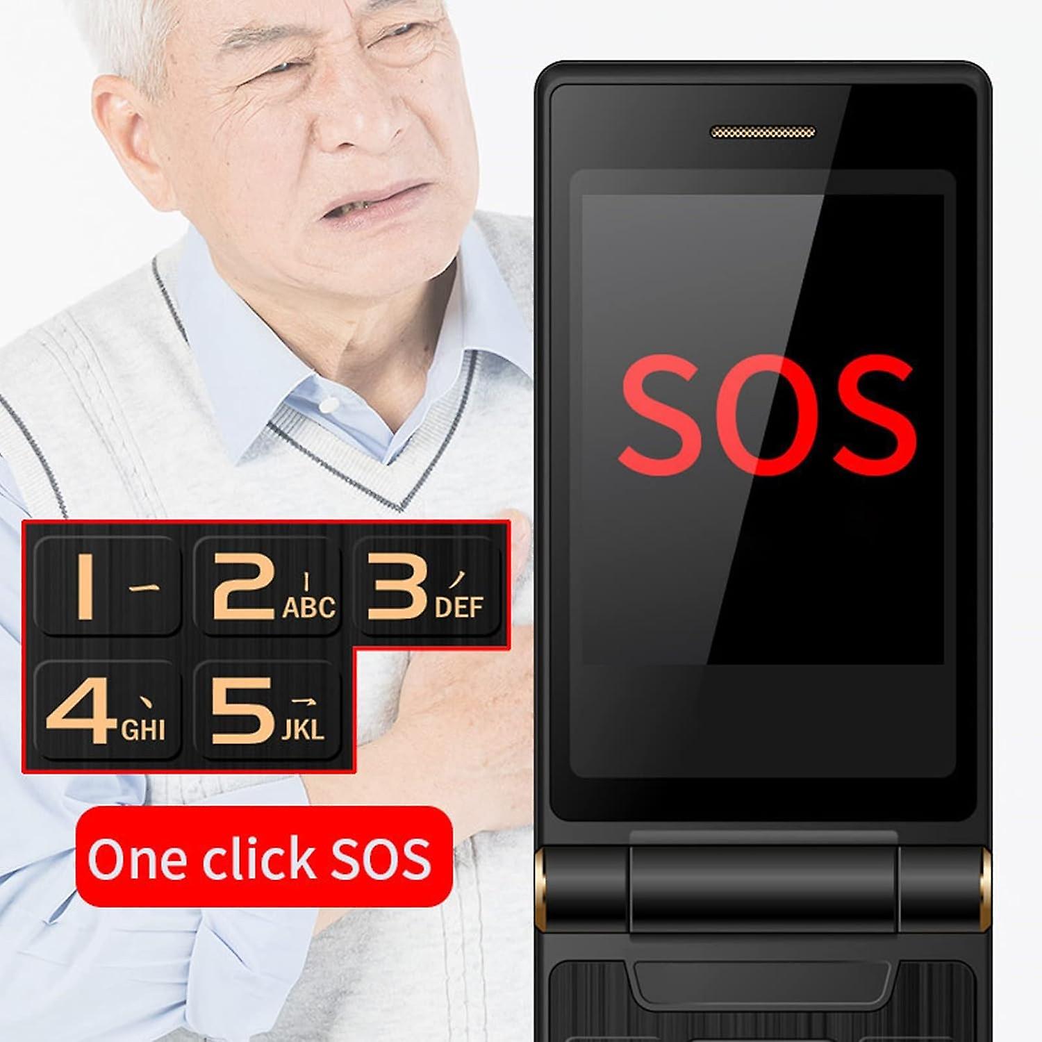 Senior Flip Phone, 2G GSM Big Button Loud Volume Cell Phone for Elderly ...