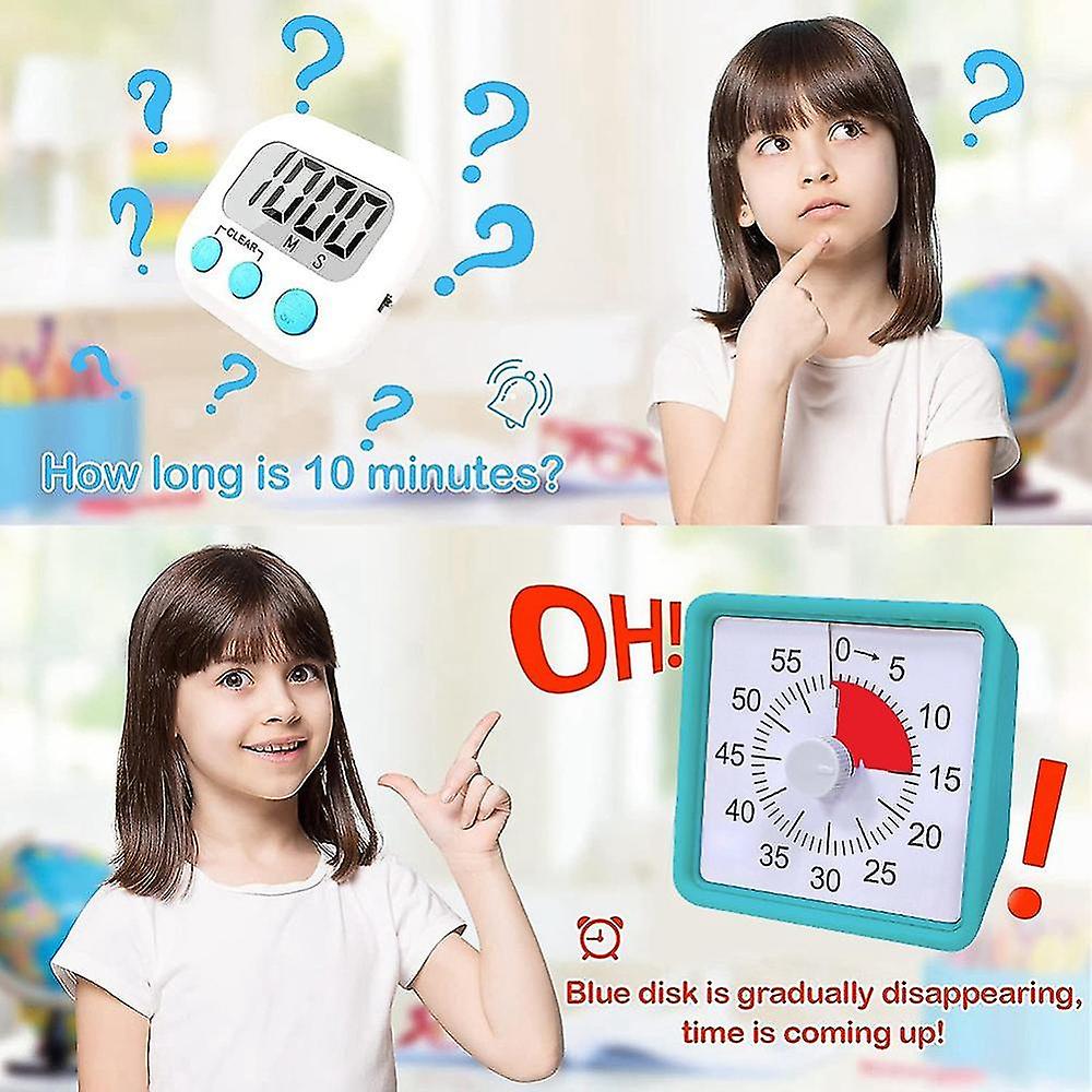 60 Minute Visual Timer for Kids, Visual Countdown Timer for Office Kitchen Pomodoro Timer with ...