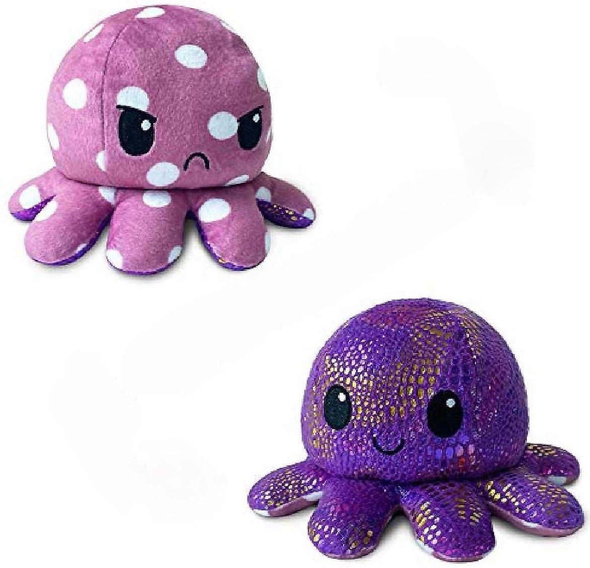 Double-Sided Flip Octopus Plush Stuffed Doll Show Different Moods For ...