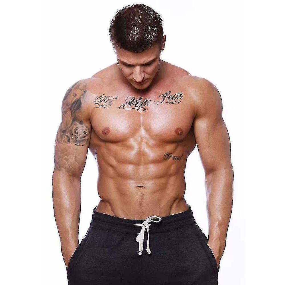 Muscle Tattoo Print T-shirt Men Short Sleeve 3d Digital Printing T ...