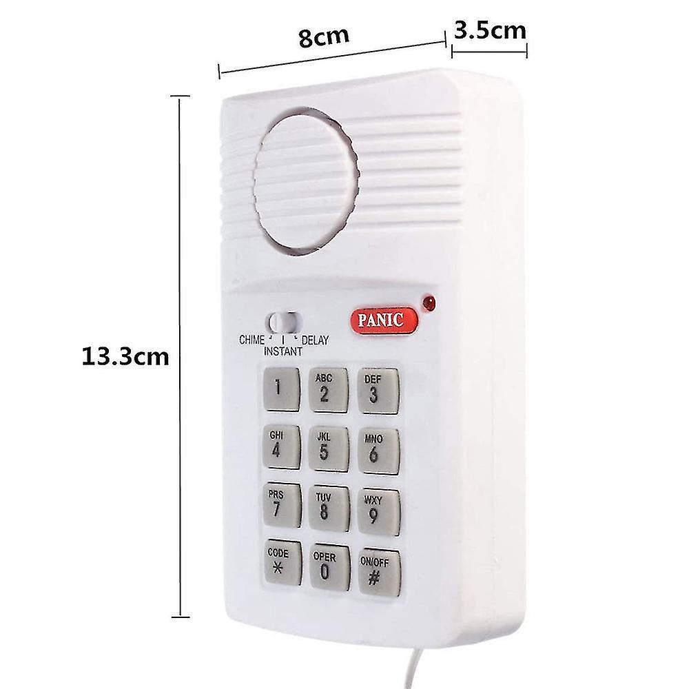Loud Wireless Door Alarm Security Pin Panic Keypad Office Garage Shed | Fruugo UK