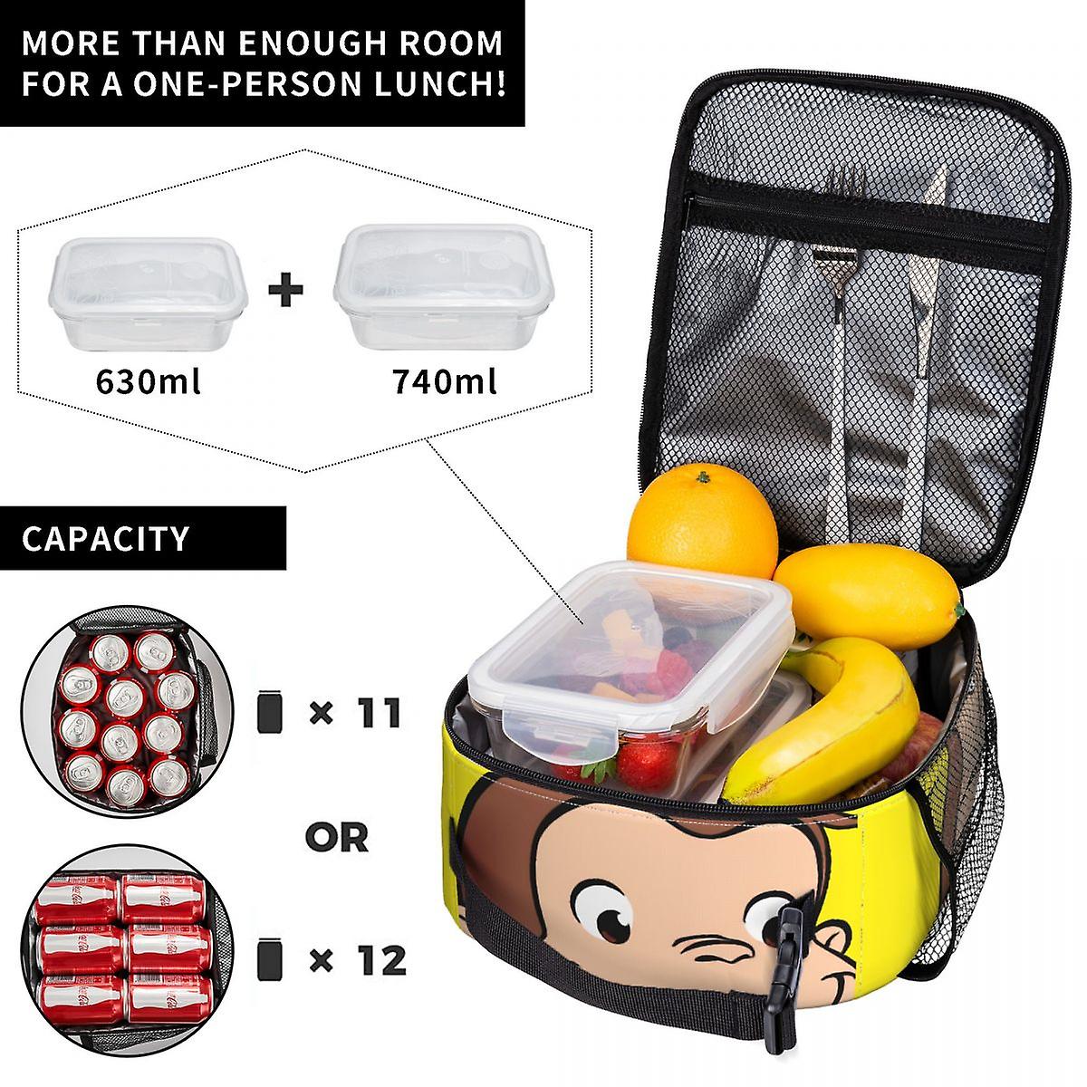 Curious George Children's Books Portable Lunch Box Women Leakproof ...