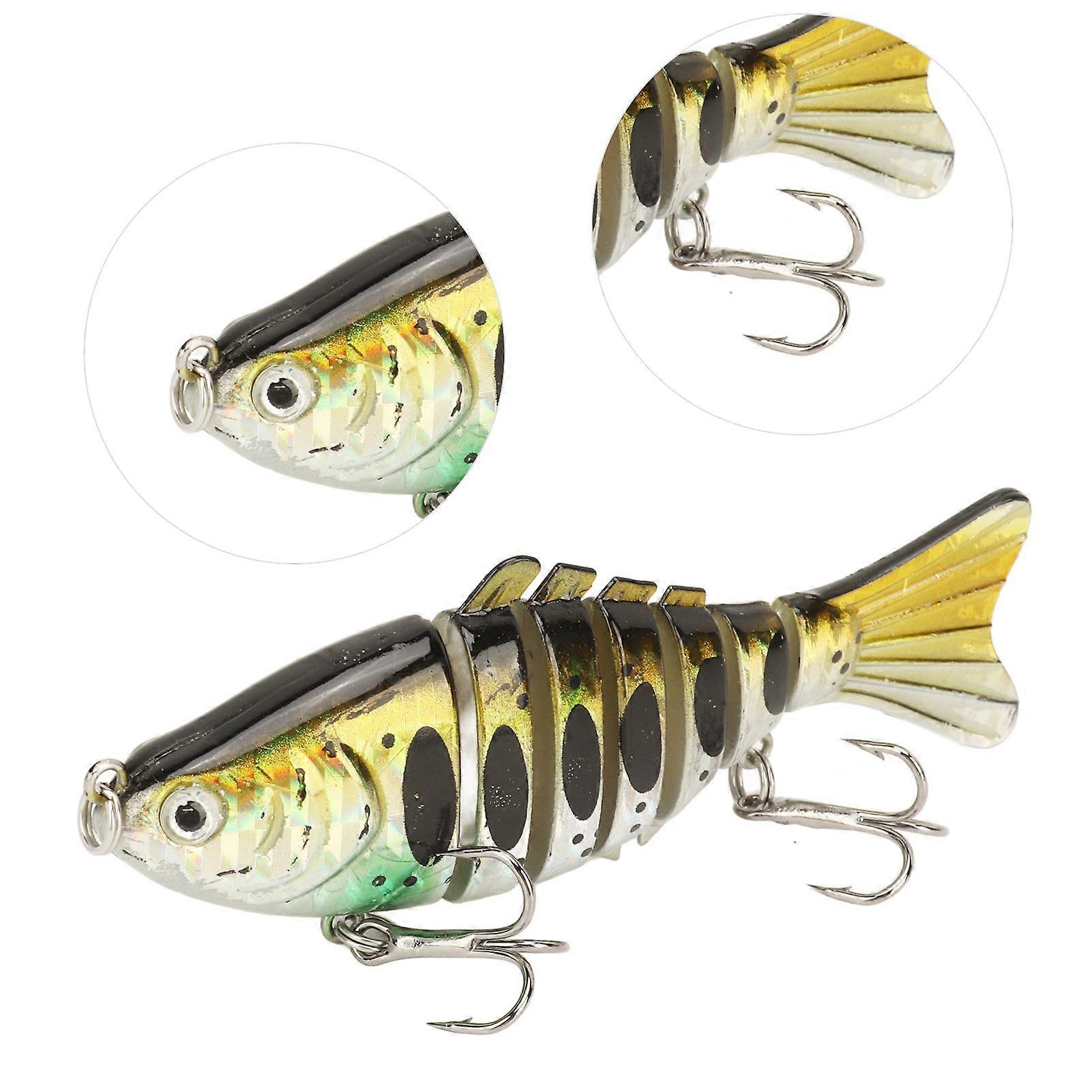 Lifelike Fishing Lures for Freshwater Saltwater 7 Segment Multi Jointed ...