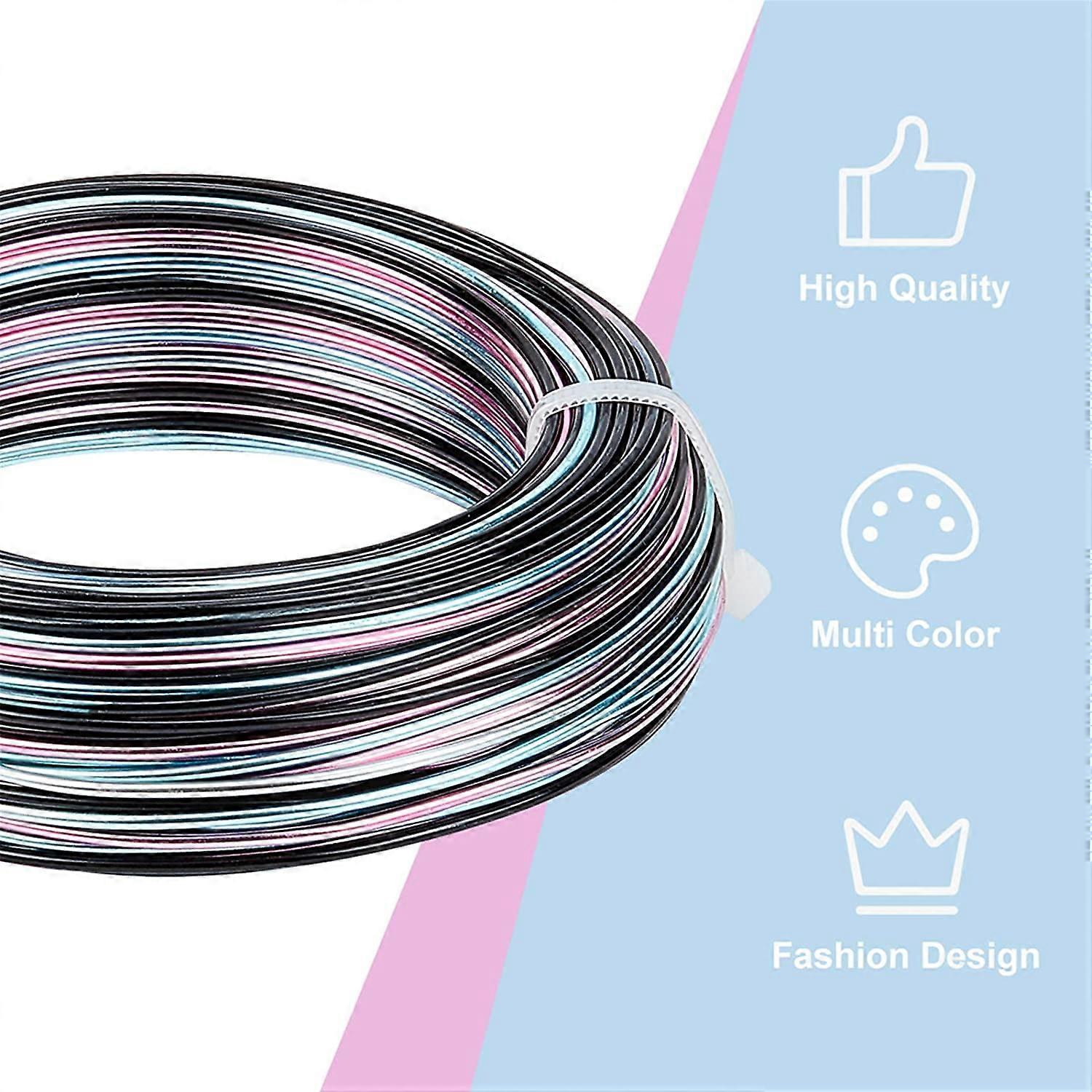 Multicolor Jewelry Craft Wire Gradient Color Aluminum Wire (15 Gauge ...