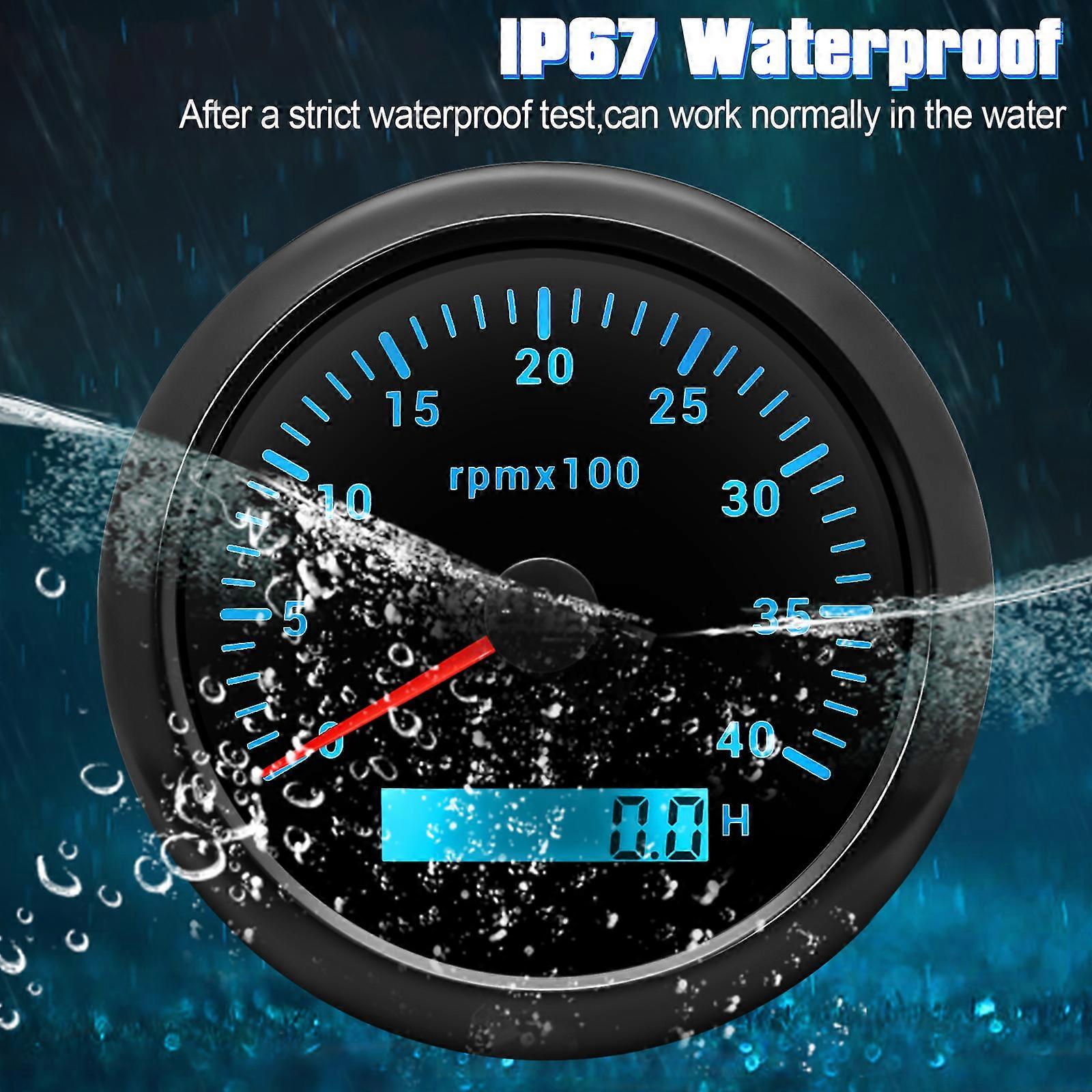 85MM Diesel Engine Tachometer Sensor RPM Gauge REV Counter 4000RPM ...