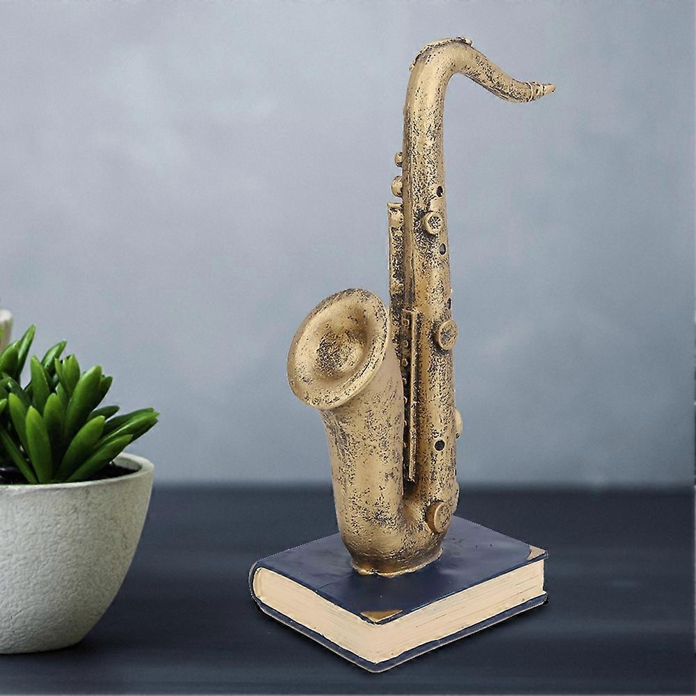 Retro Resin Sculpture Violin/Saxophone Model Ornament Home Decor ...