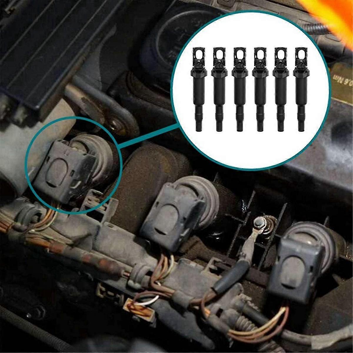 For 4 Pcs For E46 E60 E85 E90 Ignition Coils With Spark Plug Connector ...