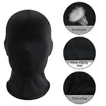 2 Pack Black Full Face Mask Halloween Full Black Mask Full Face Cover ...