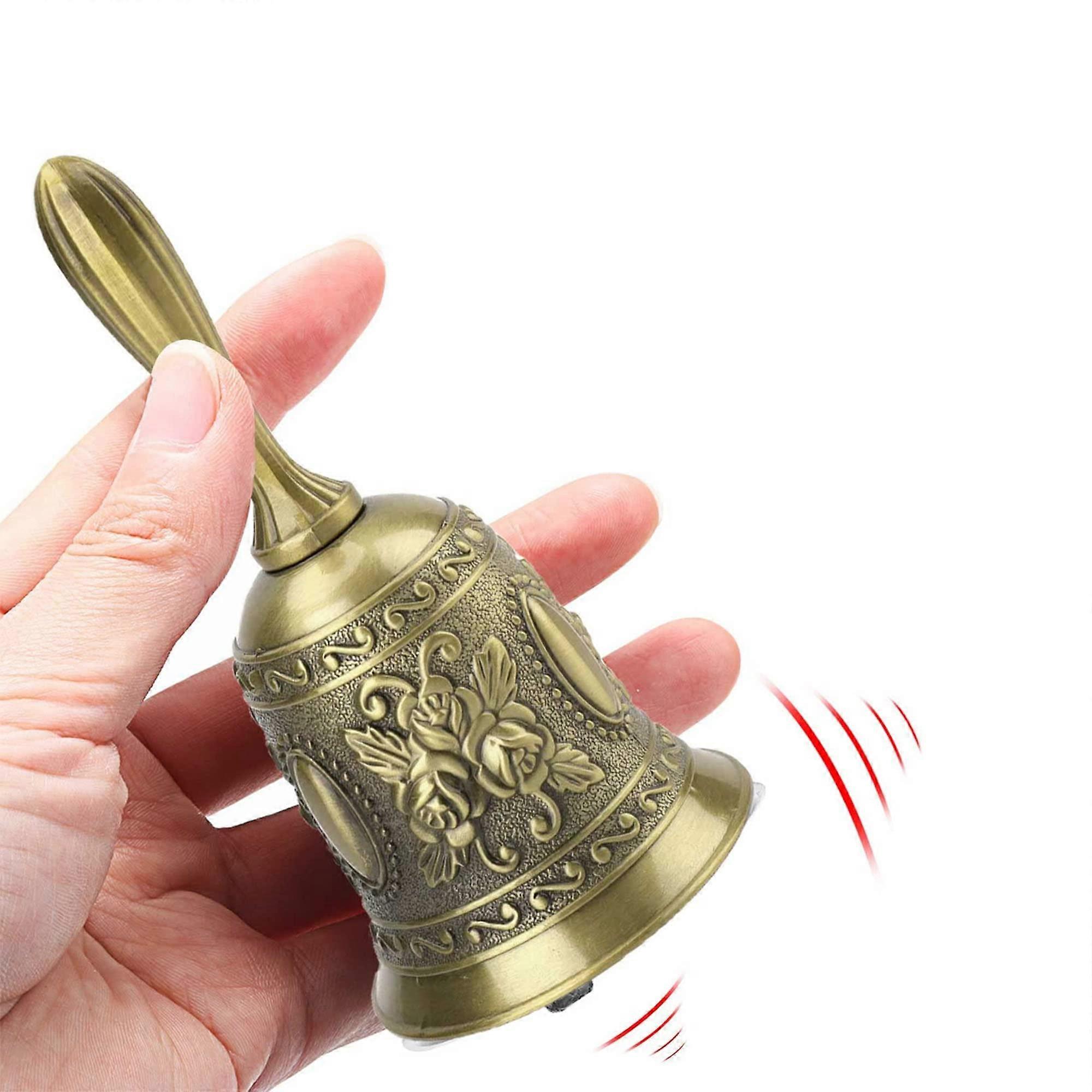 Hand Bell, Classic Zinc Alloy Loud Call Bell Traditional Hand Hold ...