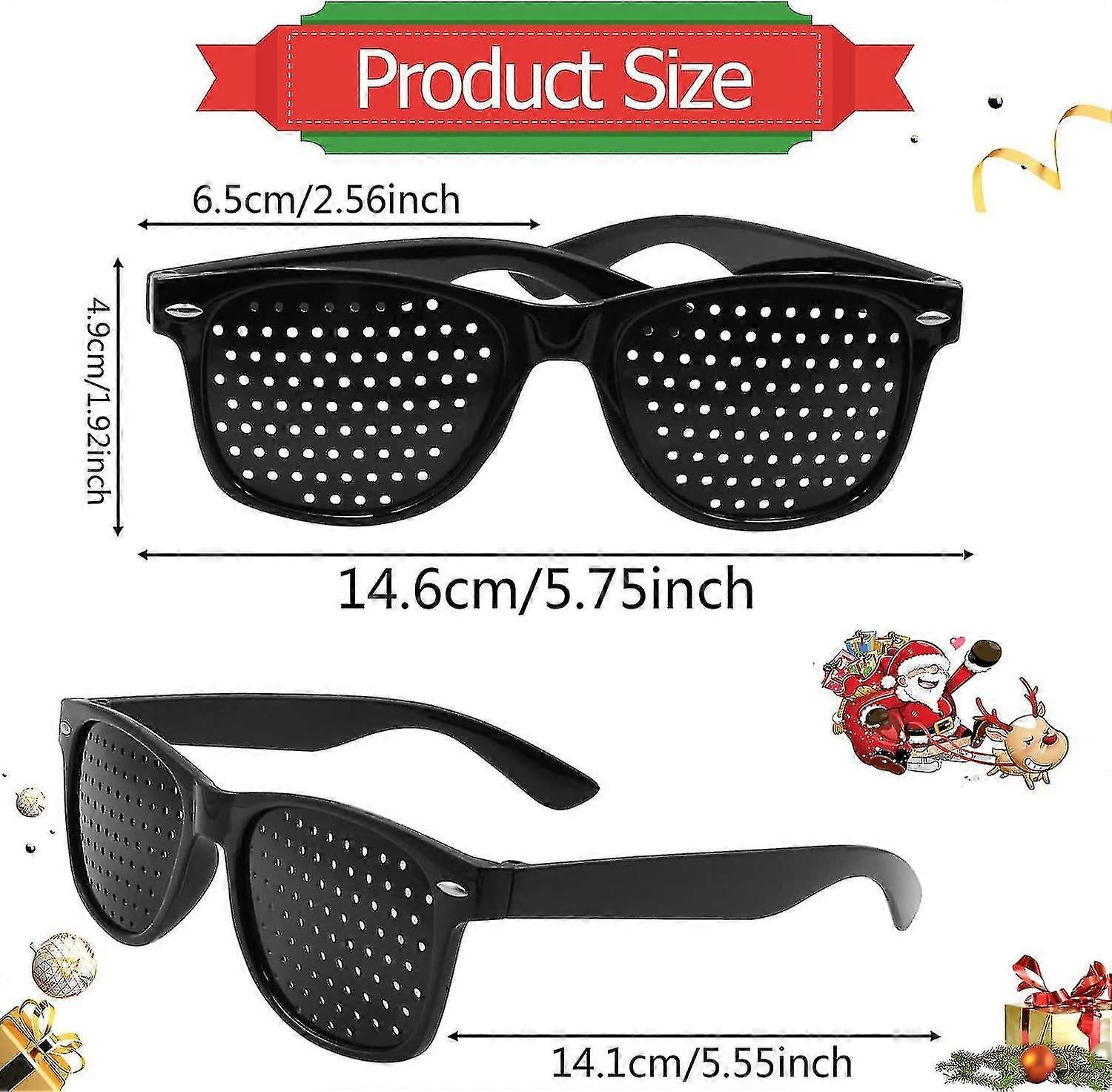 Pinhole Glasses For Improving Vision, Black Unisex Eyesight ...