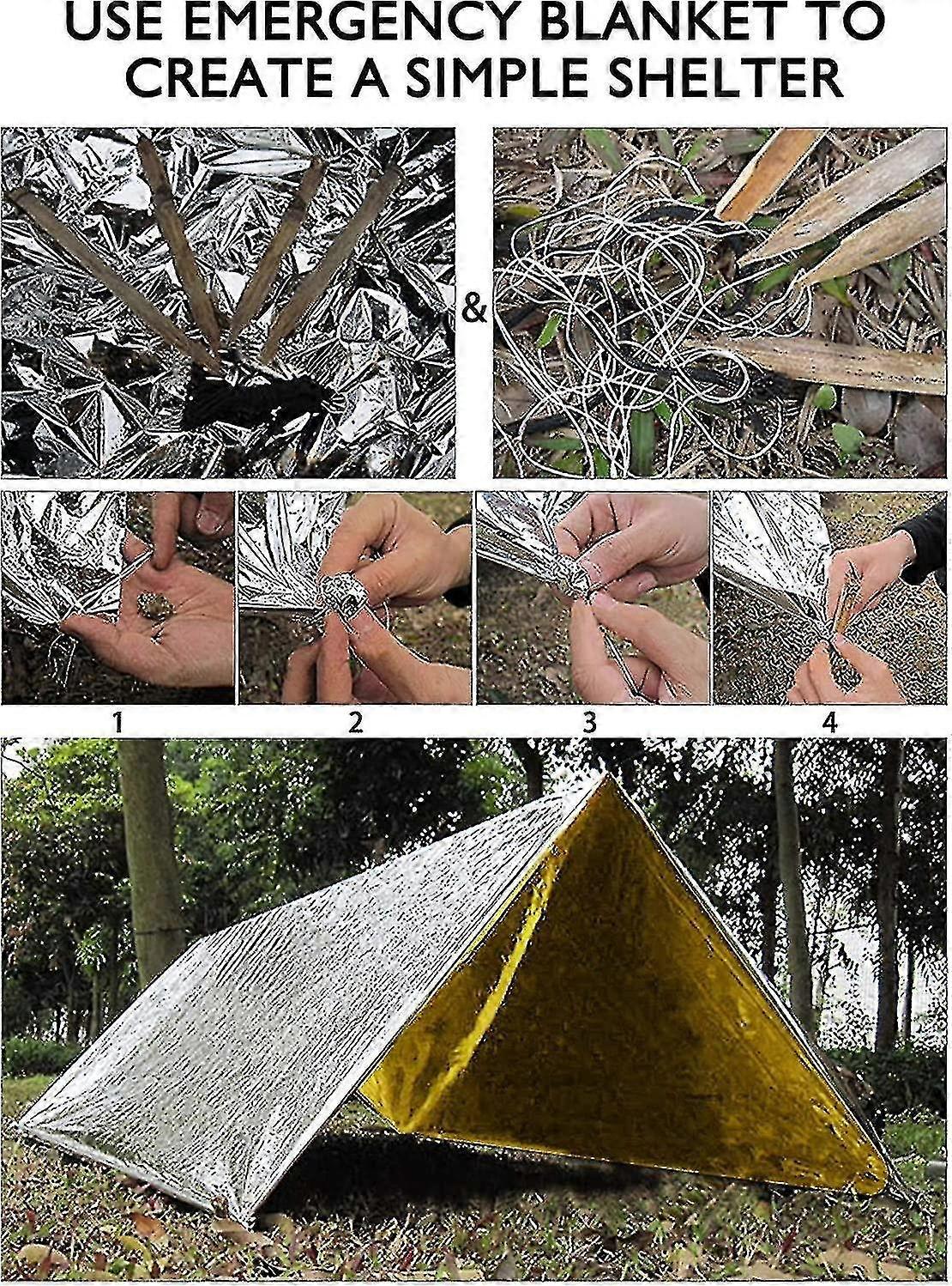 5pcs Emergency Blanket, First Aid Blanket, Isothermal Rescue Blanket ...