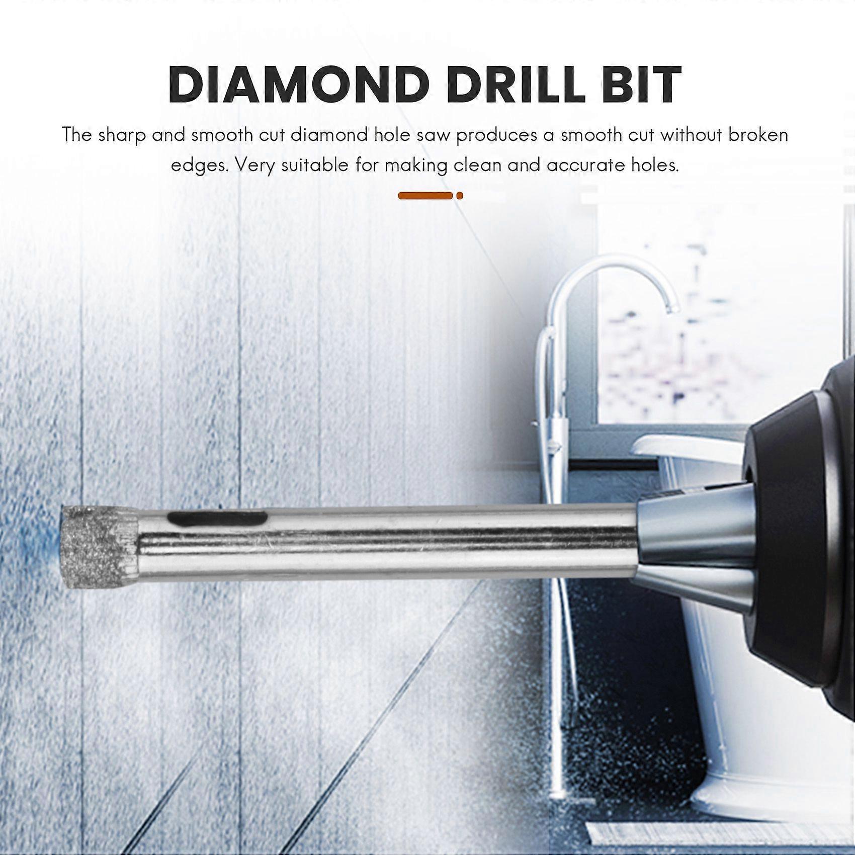 50Pcs Diamond Coated Drill Bit Set 6mm Diamond Tipped Hole Saw for Tile ...