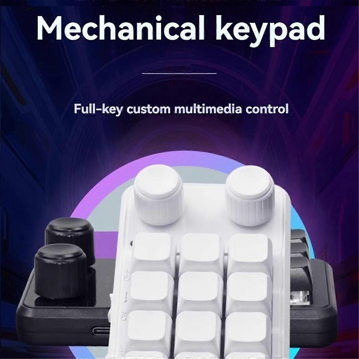 Programming Macro Custom Wired Keyboard RGB 12 Key Copy Paste Button ...
