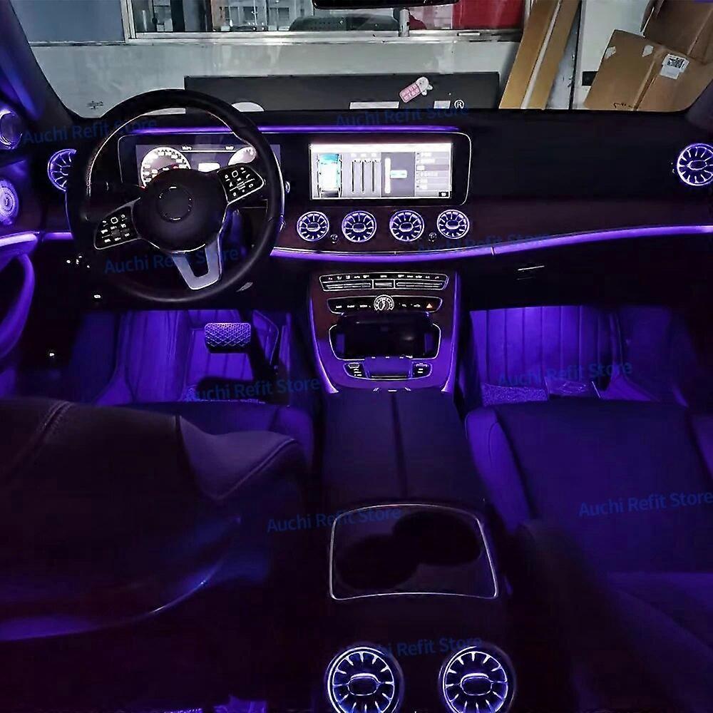 Car Turbo Shape Nozzle LED Air Conditioning Vents 64 Colors Ambient ...