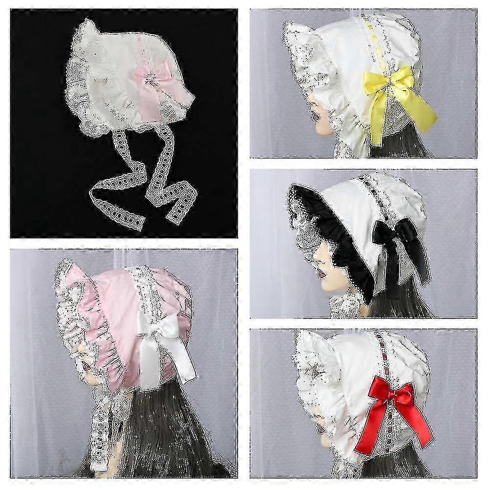 Medieval Vintage Maid Cosplay Pumpkin Cap Lace-up Adjustable Hat Women ...