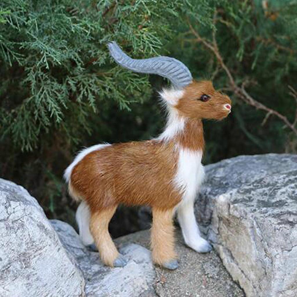 1pc Small Fake Artificial Goat Fur Realistic Imitation Home Decor Gift ...