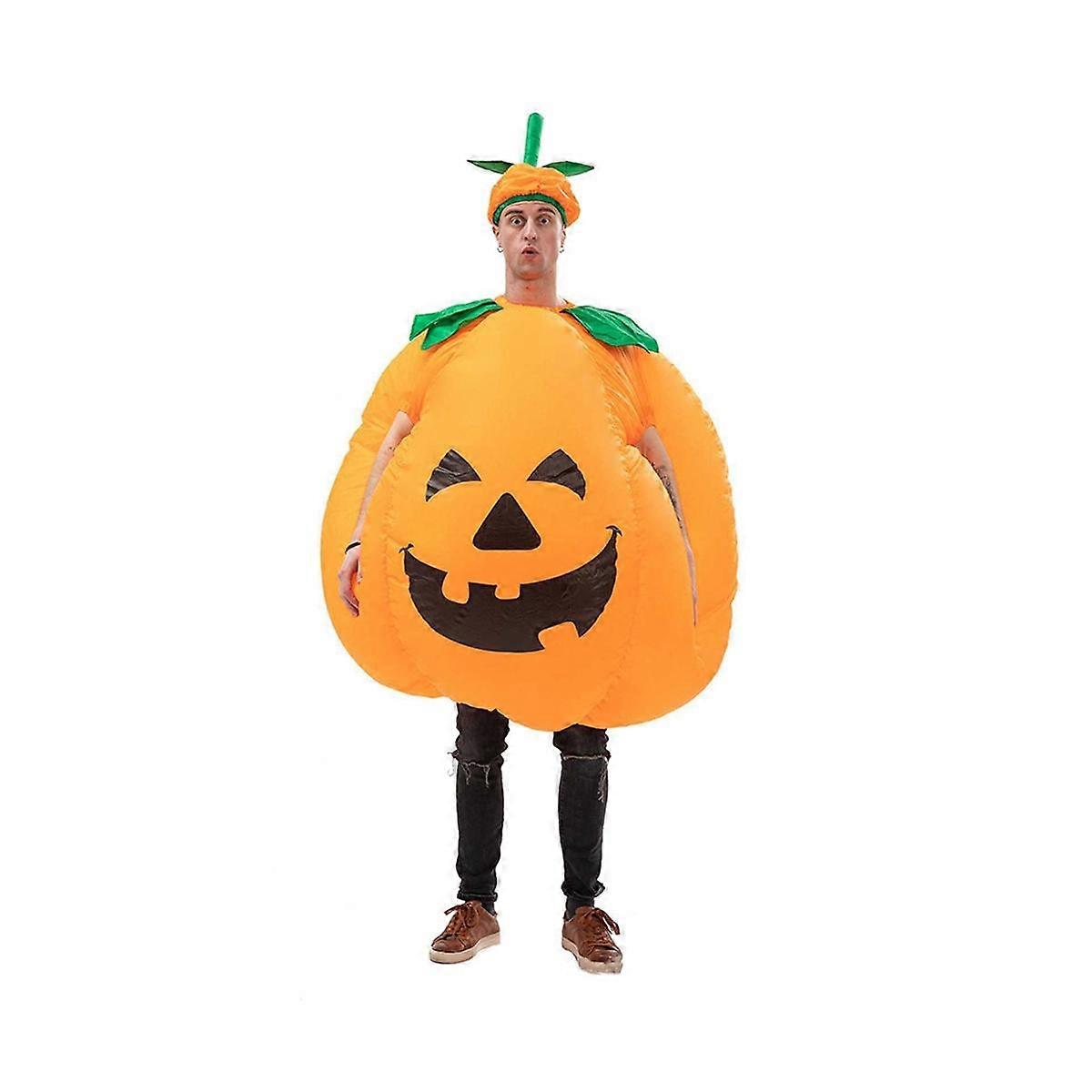 Pumpkin Inflatable Costume Adult Funny Dress Halloween Carnival Night ...