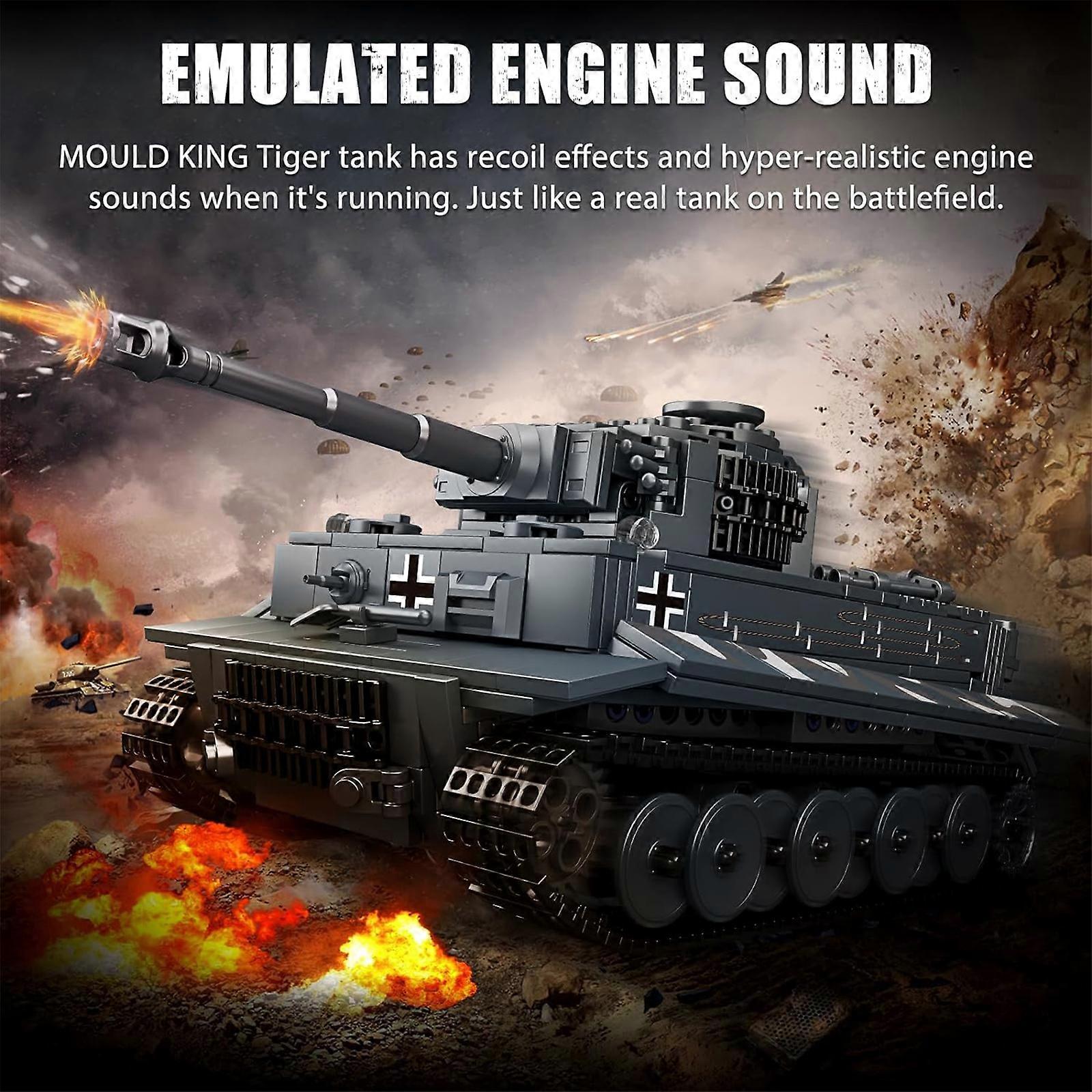 MOC Tiger Tank Building Blocks Toy, Remote Control Military Vehicle ...