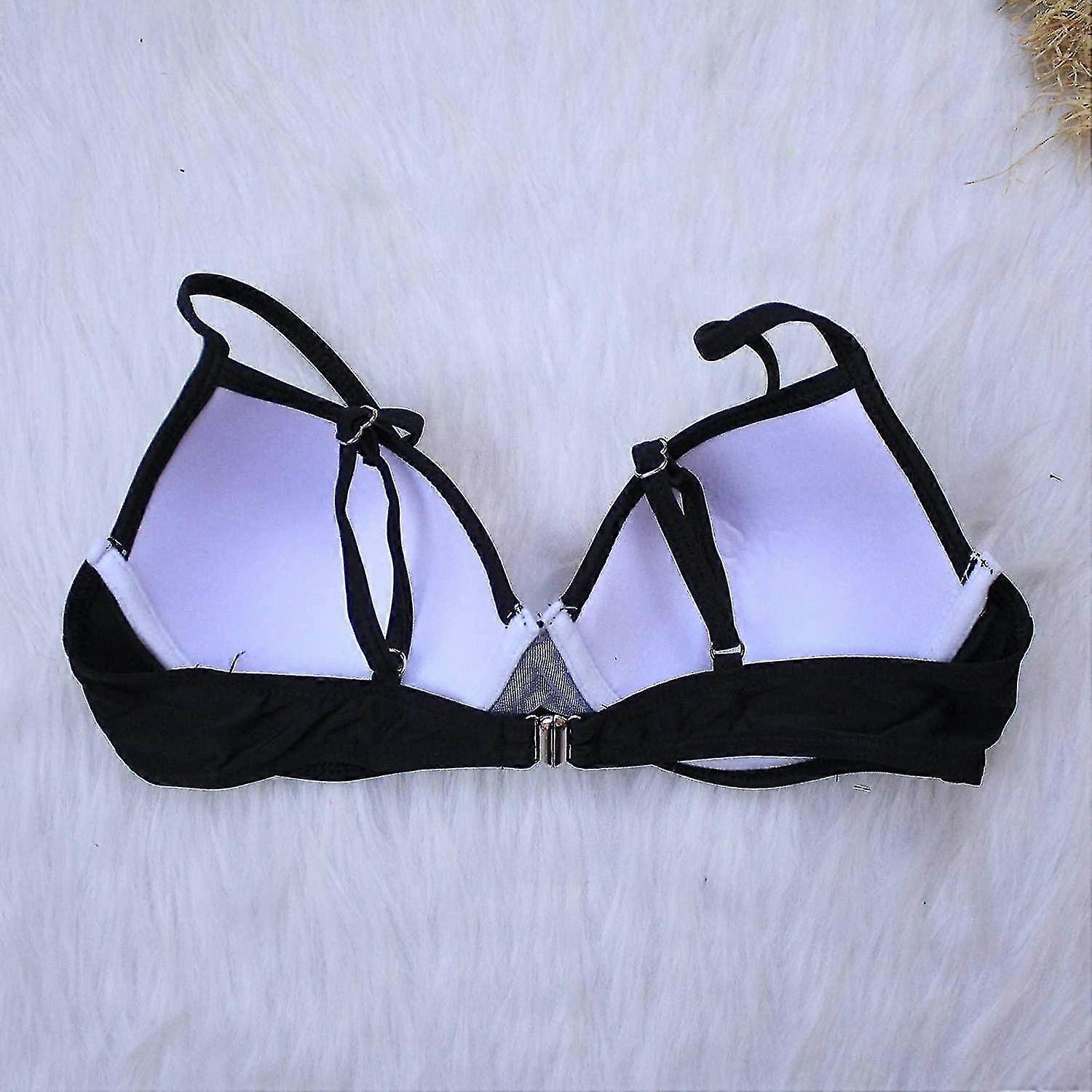 Gradient 4-color Swimsuit High Waist Swimsuit Bikini Underwire Gathered ...