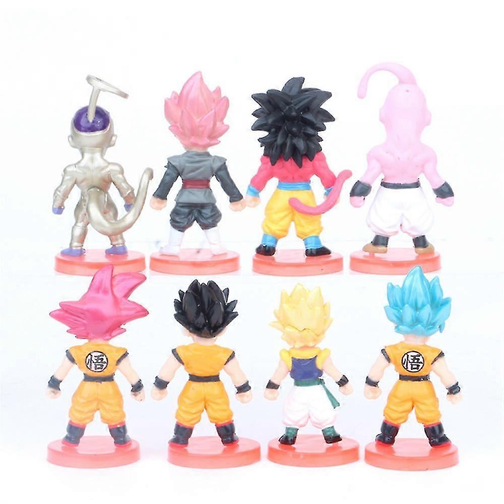 8pcs/set Anime Dragon Ball Z Anime Characters Goku Gohan Figure Toys ...