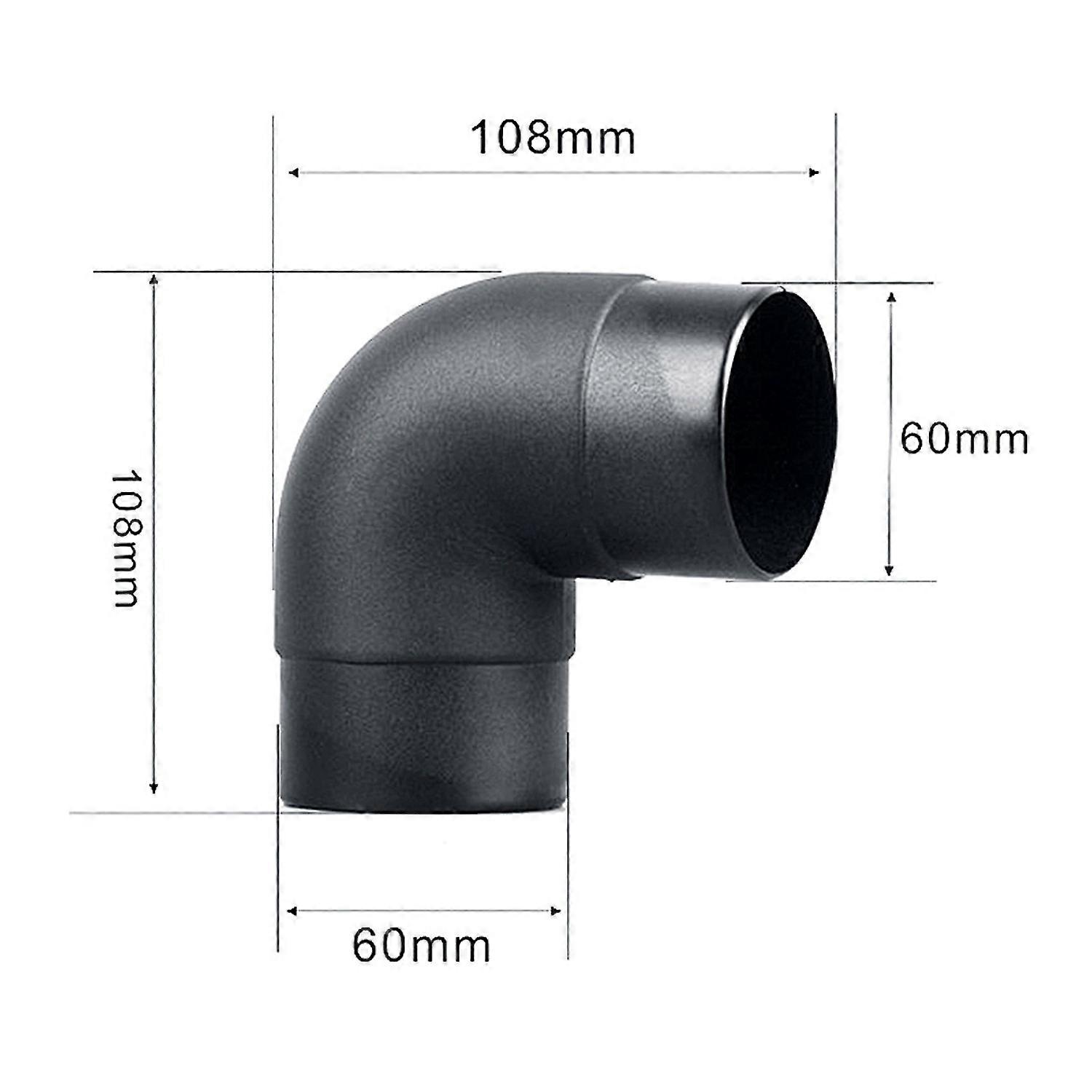 60mm Car Air Heater Ducting Pipe Outlet L Shape Elbow Bend Pipe Exhaust ...