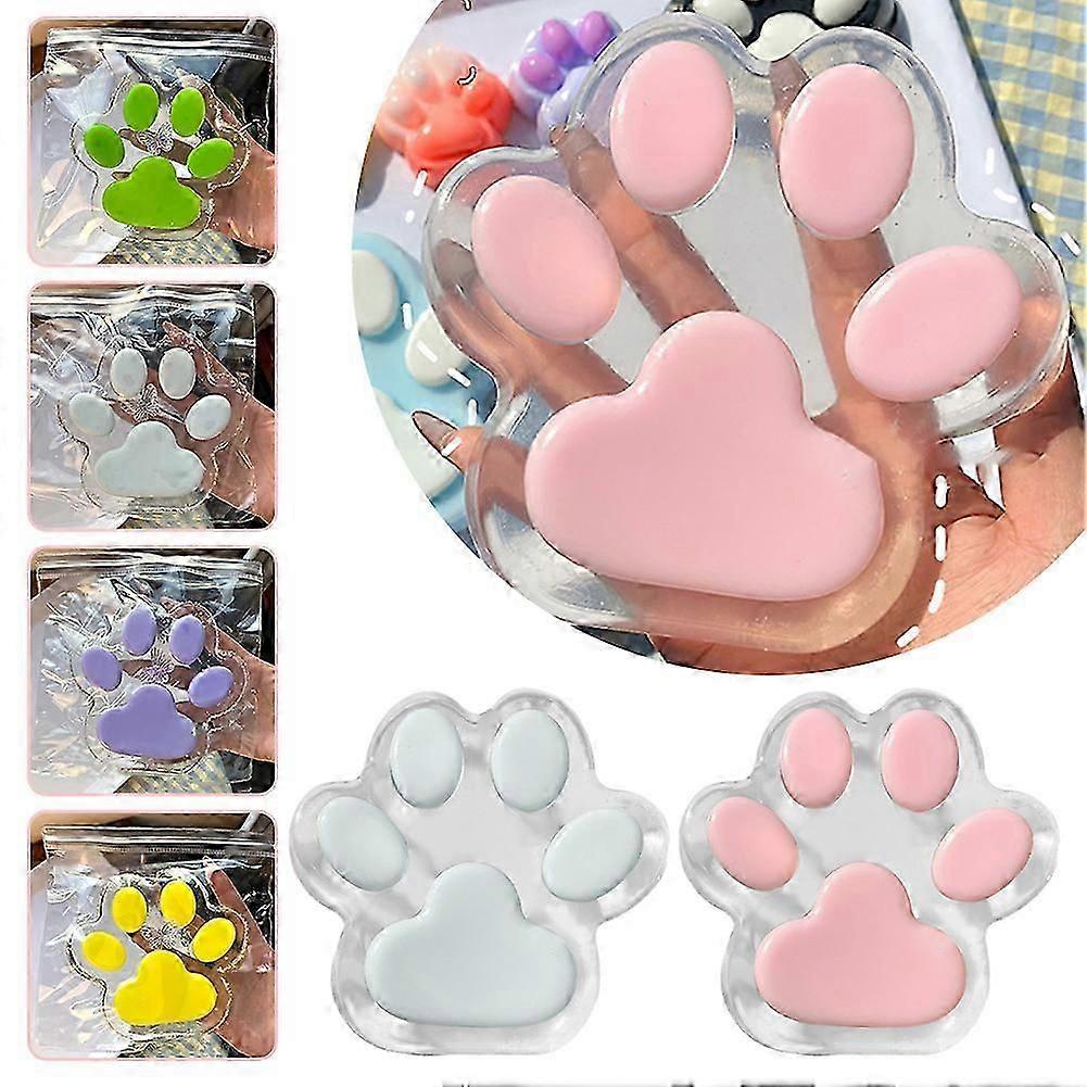 5-Inch Large Cat Paw Squishy Toy, Kawaii FuFu Squishies, Sticky Jelly ...